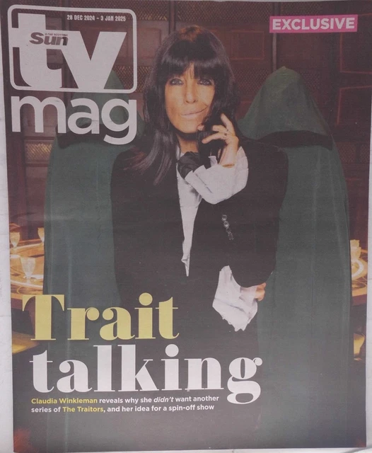 SCOTTISH SUN TV supplement 28th December 2024 The Traitors Claudia ...