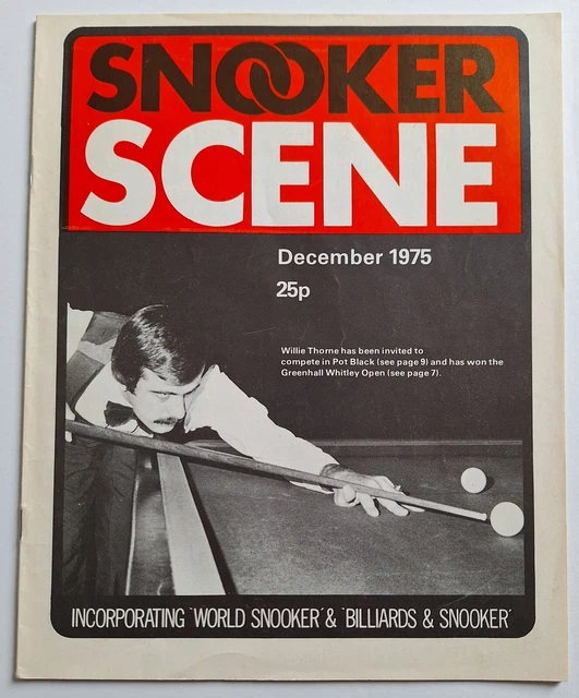 SNOOKER SCENE MAGAZINE December 1975 - Willie Thorne Wins £7.99 ...