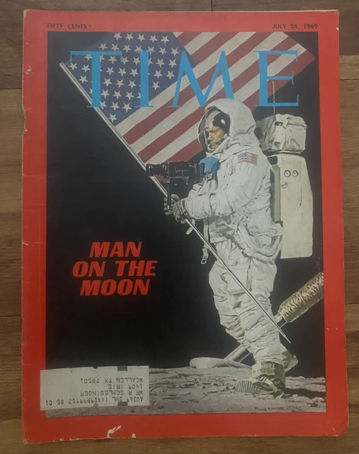 TIME MAGAZINE &MAN on the Moon" July 25, 1969 Neal Armstrong Apollo 11 ...