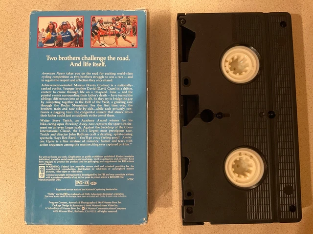 AMERICAN FLYERS (VHS, 1986) Kevin Costner, Rae Dawn Chong, David Grant ...