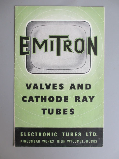 EMITRON COMPLETE LIST of valves and cathode ray tubes and equivalents ...