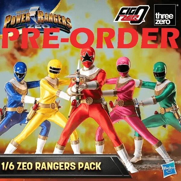 (PRE-PEDIDO) THREEZERO POWER Rangers Zeo FigZero 1/6 Zeo Rangers Pack ...