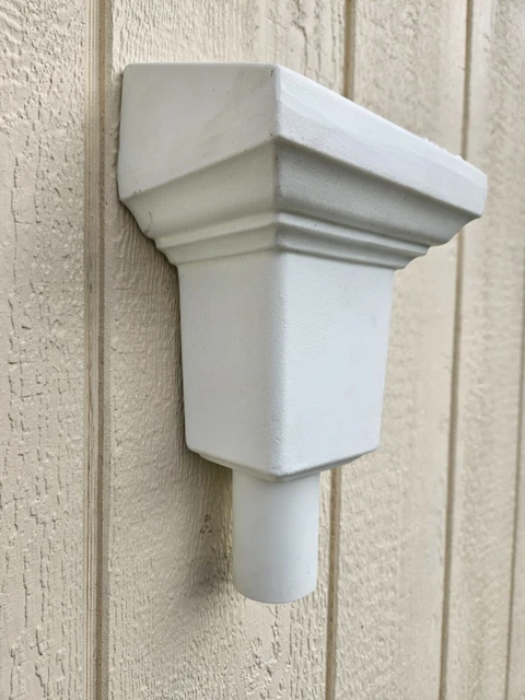 CONDUCTOR HEAD SCUPPER Box One Piece Molded Plastic 2" Drain Outlet ...
