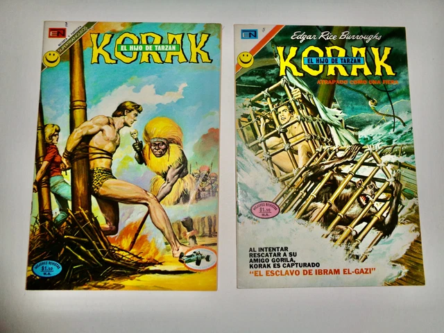 KORAK EL HIJO De Tarzan #3 & 5 Spanish Comics Lot 1972 Mexico E.r ...