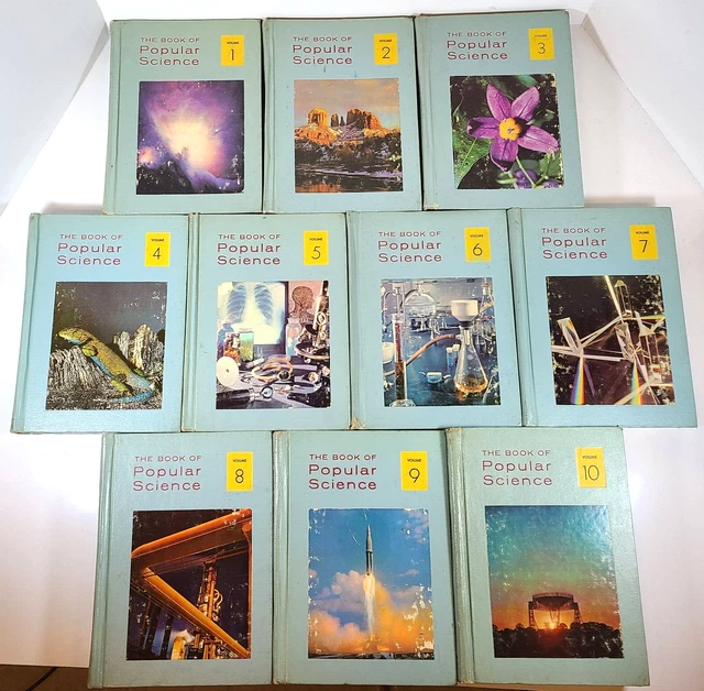 THE BOOK OF Popular Science Encyclopedia Complete Set 1-10 Grolier 1962 ...