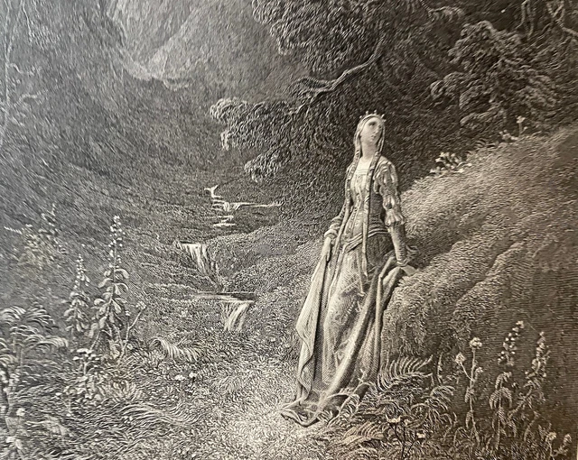 ANTIQUE VICTORIAN ERA Book 'Elaine' Alfred Tennyson Illustrated by ...