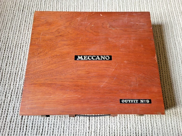 VINTAGE MECCANO OUTFIT No. 9 Set – Wooden Box – Large Heavy Lot of ...