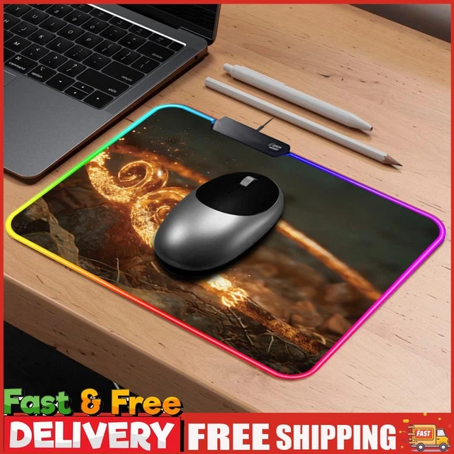 BLACK MYTH WUKONG RGB Cool Mousepad Large LED Gaming Mouse Pad Non-Slip ...
