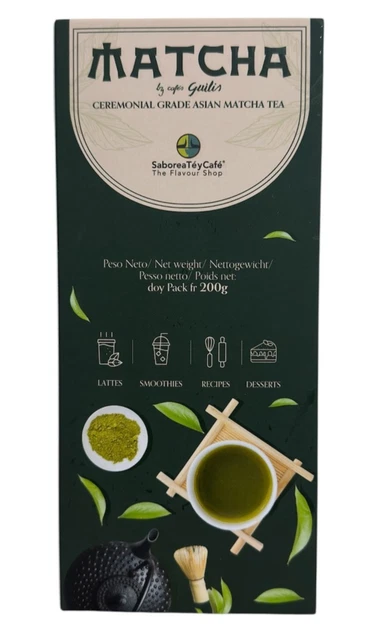 CAFES GUILIS MATCHA Green Tea Powder -200g - Ceremonial Grade £25.00 ...