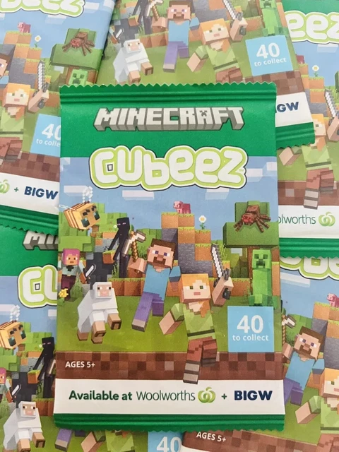 NEW MINECRAFT CUBEEZ 2025 Woolworths x45 Unopened Packs $39.99 ...