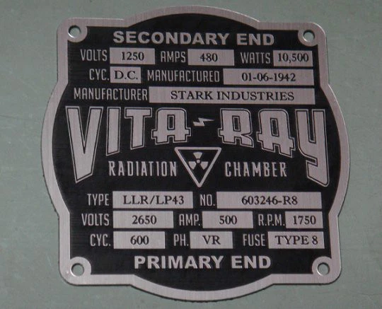 CUSTOM CAPTAIN AMERICA Vita-Ray Super Soldier Rebirth Pod Data Plate ...