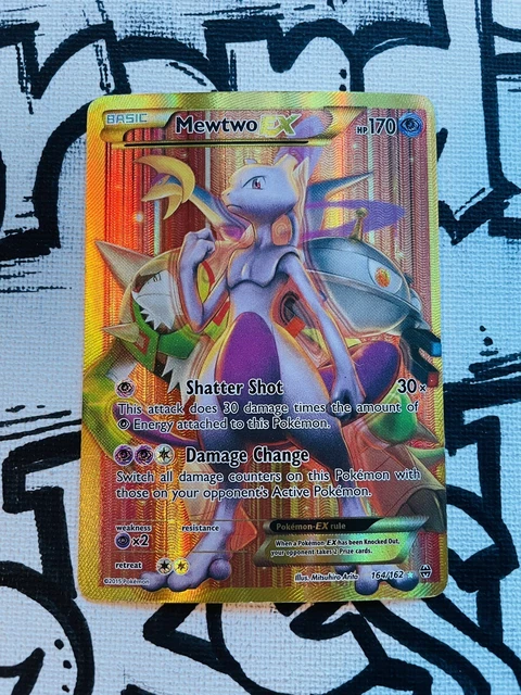 MEWTWO EX - 164/162 - Pokemon Breakthrough XY Secret Carte Rare MP/HP ...