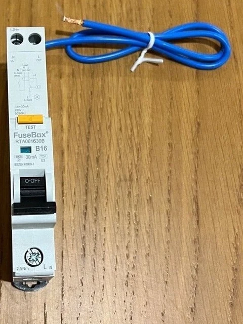 FUSEBOX 50A RCBO Palo Singolo Curva B Tipo 30ma 6ka B50 EUR 11,62 ...