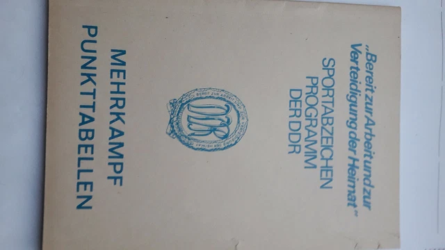 SPORTABZEICHENPROGRAMM DER DDR Bereit zur Arbeit und zur Verteidigung ...