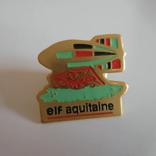 PIN’S MÉTAL DORÉ émaillé ELF Aquitaine pétrole raffinerie EBC92 France ...
