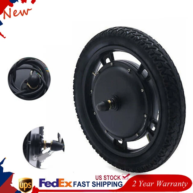 ELECTRIC BIKE CONVERSION Kit 48V 1000W 16" ebike Motor Hub Wheel Front ...
