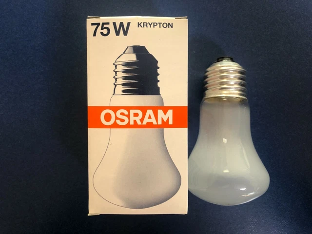 NEU OSRAM KRYPTON 75 W E27 230V MATT Pilzform MADE IN GERMANY DIMMBAR ...