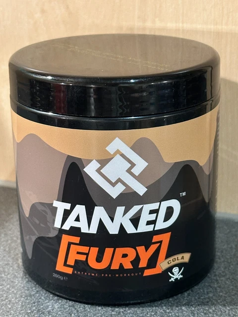 TANKED FURY PRE-WORKOUT Powder 260g – Energy Drink Supplement for Men ...