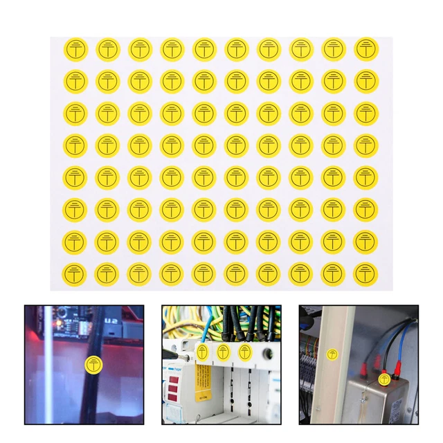 800 PCS ELECTRIC Panel Labels Electrical Ground Symbol Stickers ...