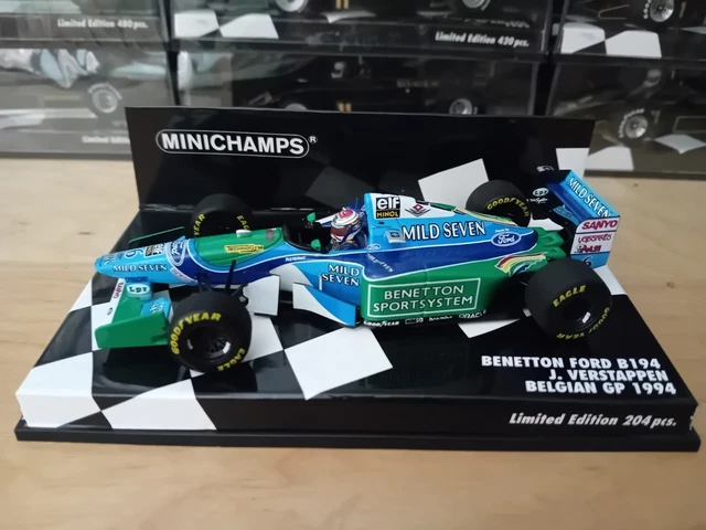 MINICHAMPS 1:43 BENETTON-FORD B194 Jos Verstappen - 1994 GP de Belgique ...