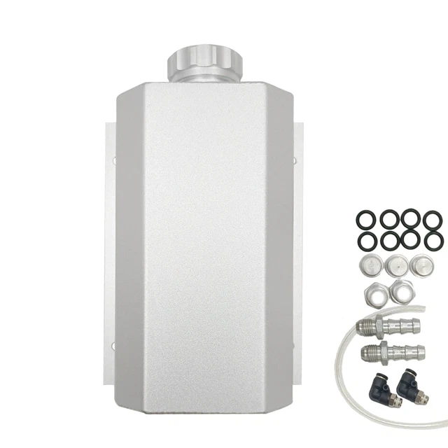 UNIVERSAL 2L ALUMINUM Overflow Reservoir Coolant Radiator Expansion ...