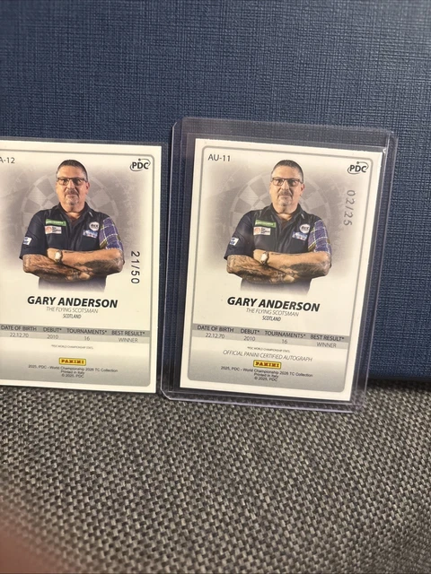 PANINI PDC 2025 World Championship Darts Gary Anderson Card £156.70 ...