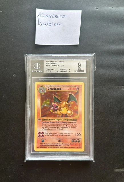 POKÉMON CHARIZARD SHADOWLESS 1st Bgs 9 Thick Stamp EUR 24.000,00 ...