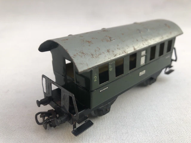 VINTAGE MÄRKLIN 4000 HO Gauge DB 2nd Class 4 Wheel Coach Green £4.99 ...