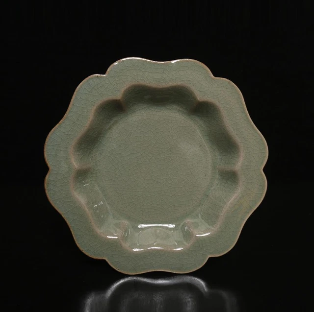 OLD CHINESE RU Yao Ru Kiln Dish w/flower £71.15 - PicClick UK