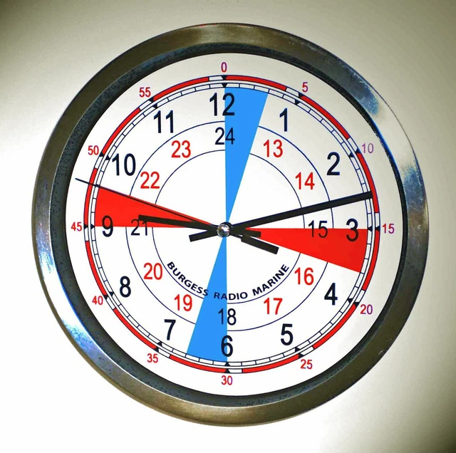 RADIO ROOM WALL Clock, Ships Coastal Operations Radio Room Wall Clock ...