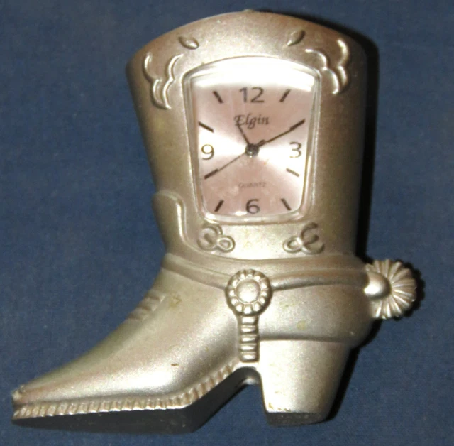 VINTAGE ELGIN WESTERN Boot Cowboy Boot Watch Works £12.96 - PicClick UK
