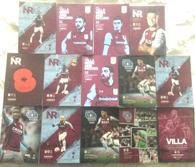 JOB LOT BUNDLE aston villa fc matchday programmes x 13 issues. £12.94 ...