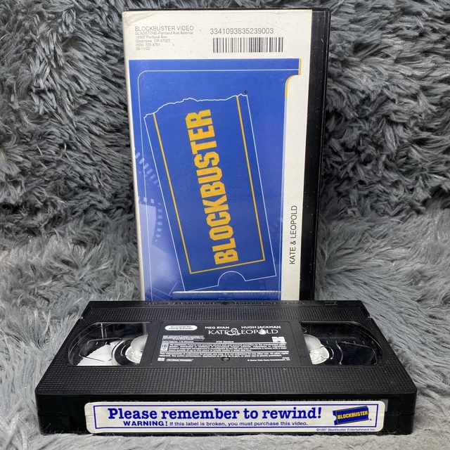 BLOCKBUSTER VIDEO VHS Tape Clamshell Kate And Leopold Movie Film Rental ...