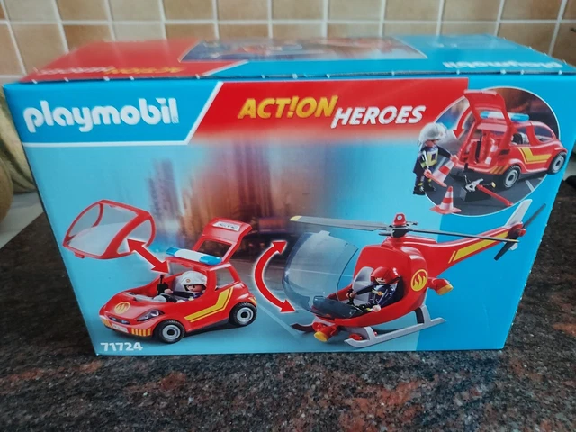 PLAYMOBIL 71724 VOITURE Hélicoptère Pompiers Exclusivité France NOUVEAU ...