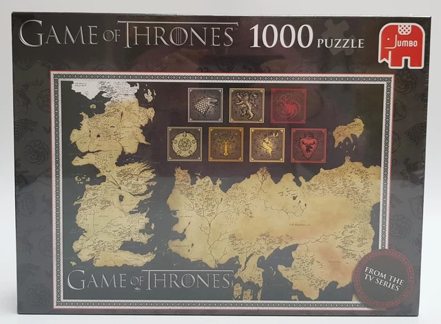 GAME OF THRONES Map Of The Known World 1000 Piece Jigsaw Puzzle Jumbo ...