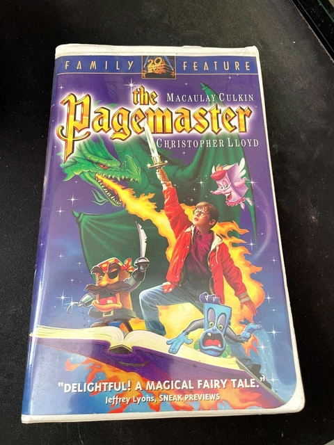 1995 THE PAGEMASTER (VHS, Clamshell) Macaulay Culkin Christopher Lloyd ...