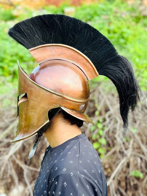SPARTAN BATTLE DAMAGE helmet Great king Leonidas Spartan 300 movie ...