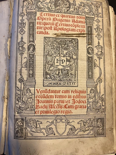 1519 1522 RARE POST INCUNABLE OPERUM tomi Tertius & Quartus Origène ...