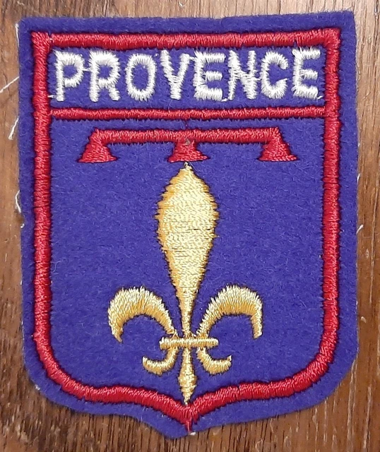 1950 BLASON PROVENCE 64x50mm écusson Patch insigne tissu ancien FRANCE grand Lys EUR 7,99 ...