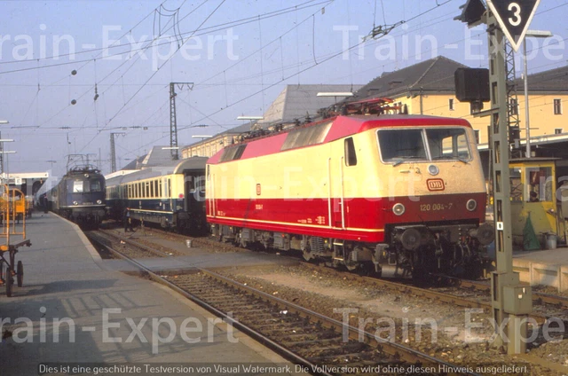 ORG. KB DIA - DB 120 004-7 + 118 003-3 Nürnberg Hbf 27.09.1982 EUR 8,10 ...