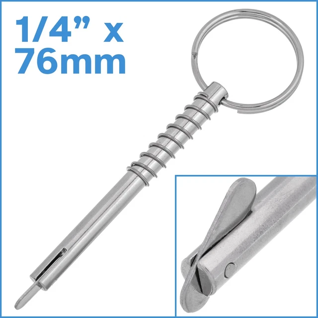 1/4& X 60MM Spring Loaded Quick Release Clevis Pin 316 Stainless Steel ...
