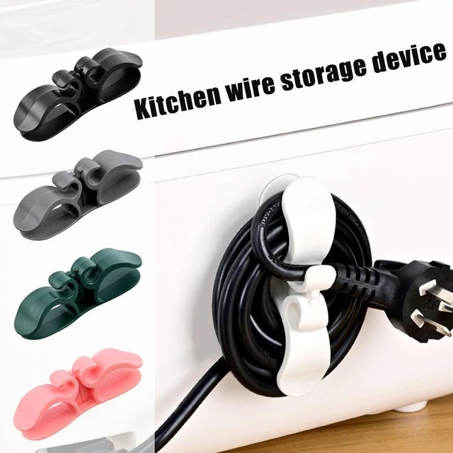 WIRE CABLE ORGANIZER Cord Holder for Kitchen Office Home Cord ...