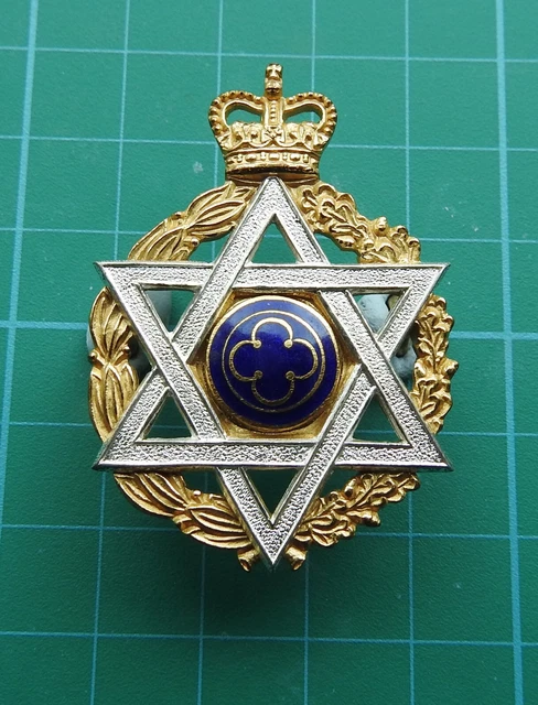 (RACD) BRITISH ARMY Jewish Chaplains Cap badge. Post 1952. Silver gilt ...