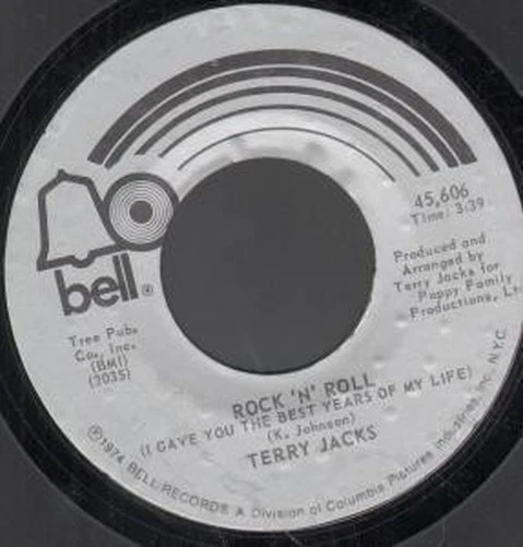 TERRY JACKS ROCK N Roll 7" Vinyle USA Bell 1974 B/W The Love Game 45606 ...