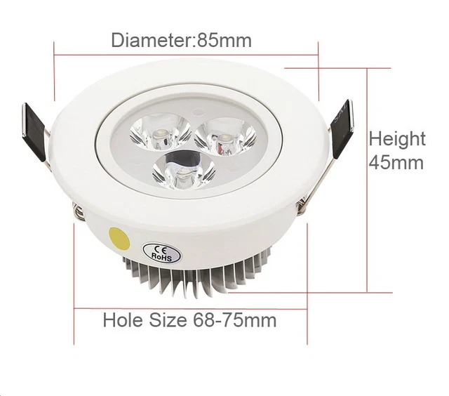 LAMPE LUMINAIRE LED Spot 12 Watt 220V Blanc Pur 4500K Encastré Dimmable ...