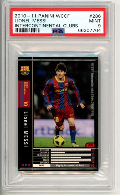 PSA 9 LIONEL Messi Fc Barcelona 286 Panini Wccf Card 2010-11 Japanese ...