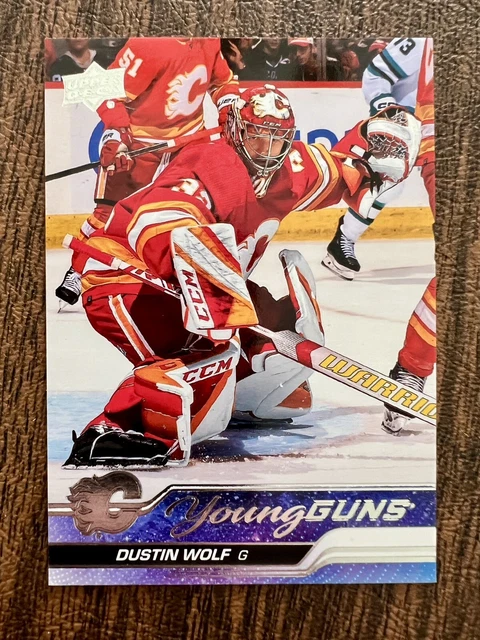 2023-24 UPPER DECK Series 1 Young Guns Silver Foil Dustin Wolf #210 ...