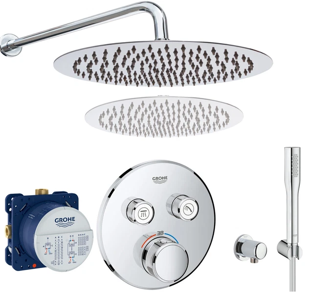 GROHE SMARTCONTROL THERMOSTAT rund Unterputz Duscharmatur Set Armatur ...
