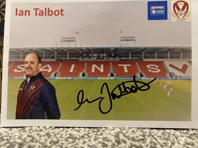 IAN TALBOT ST Helens Rugby League 2023 World Club Winners Signed 6x4 ...