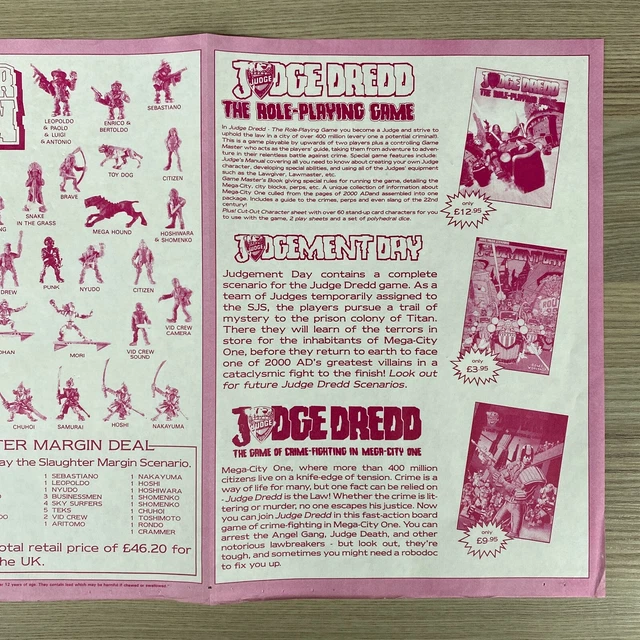 GAMES WORKSHOP JUDGE Dredd Flyer Citadel Miniatures 80'S Jeu de Rôle ...